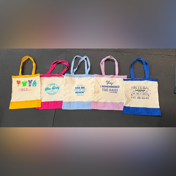 Hand Crafted | Bags | 5 Bag Set Homemade Reusable Tote Bags You Pick ...